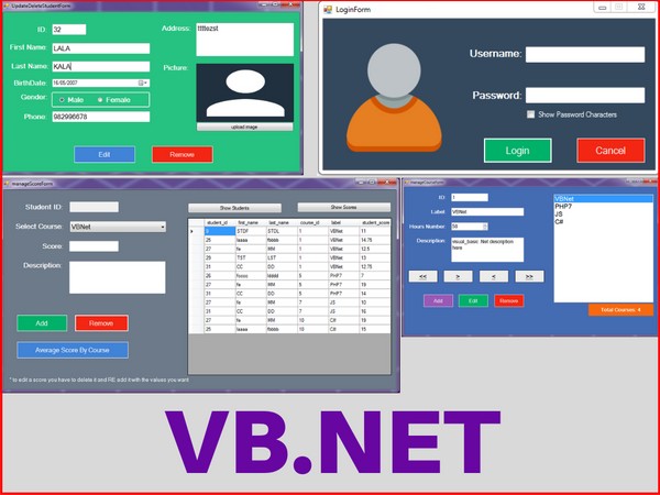 VB.Net Students Information Management System Source C