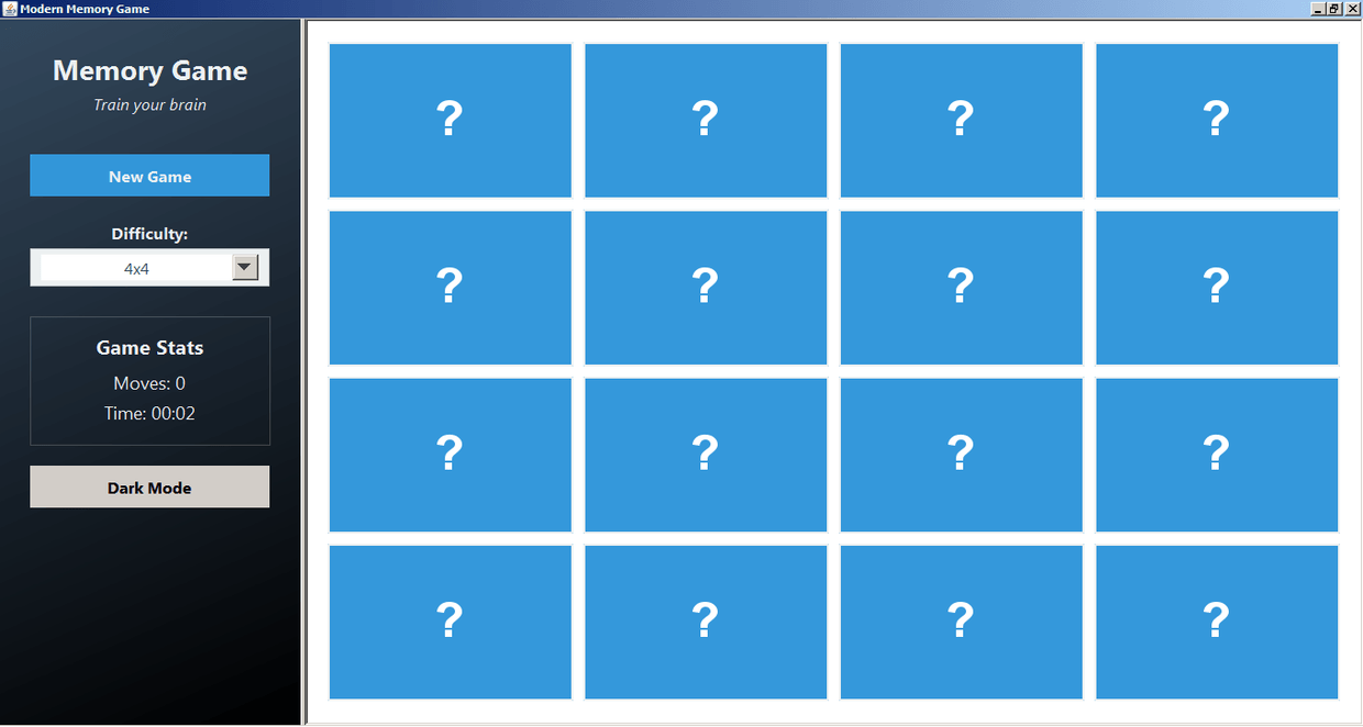 Java Swing Memory Game Source Code