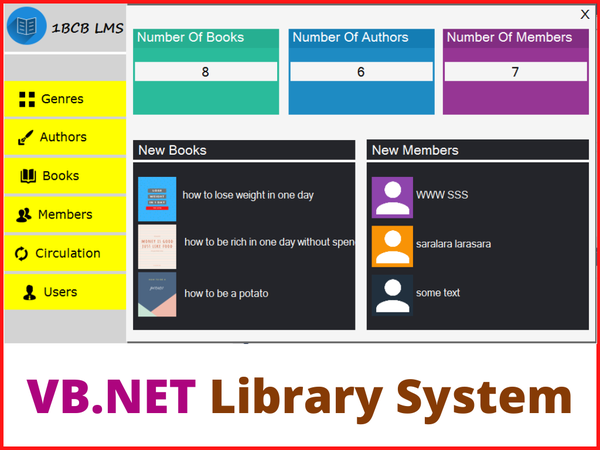 Vbnet Library Management System Source Code