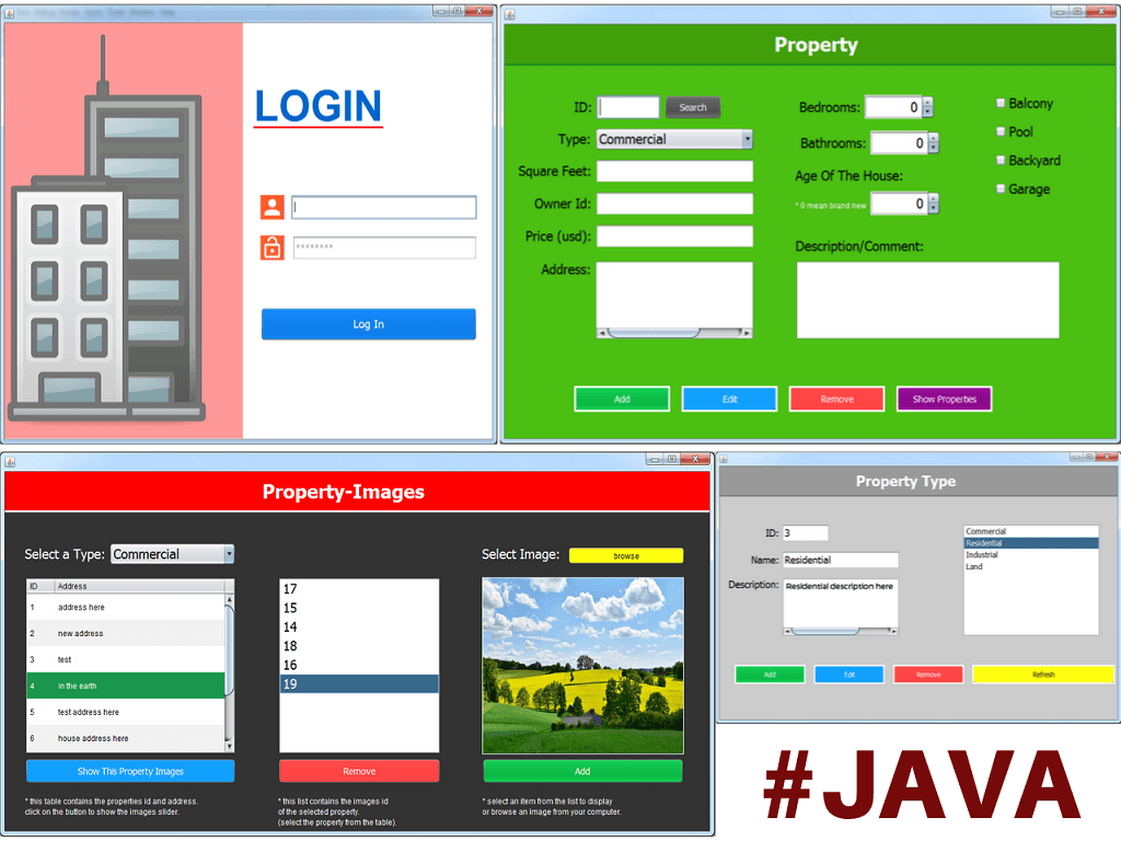 Java Real Estate Management System