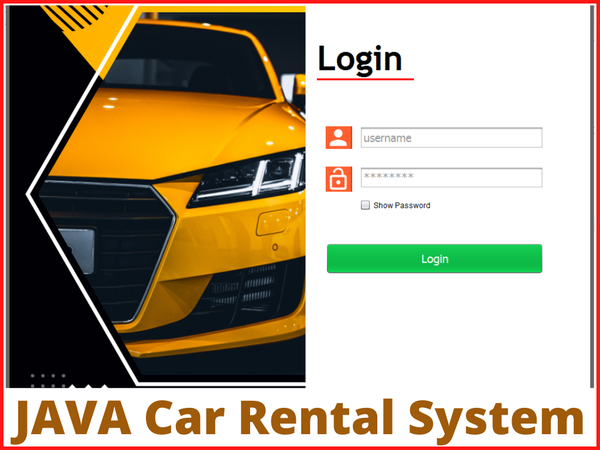 Java Car Rental Management System Source Code