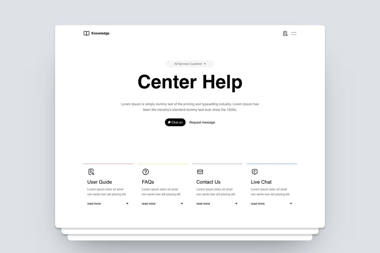 Knowledge — Center Help Website Templates blocs