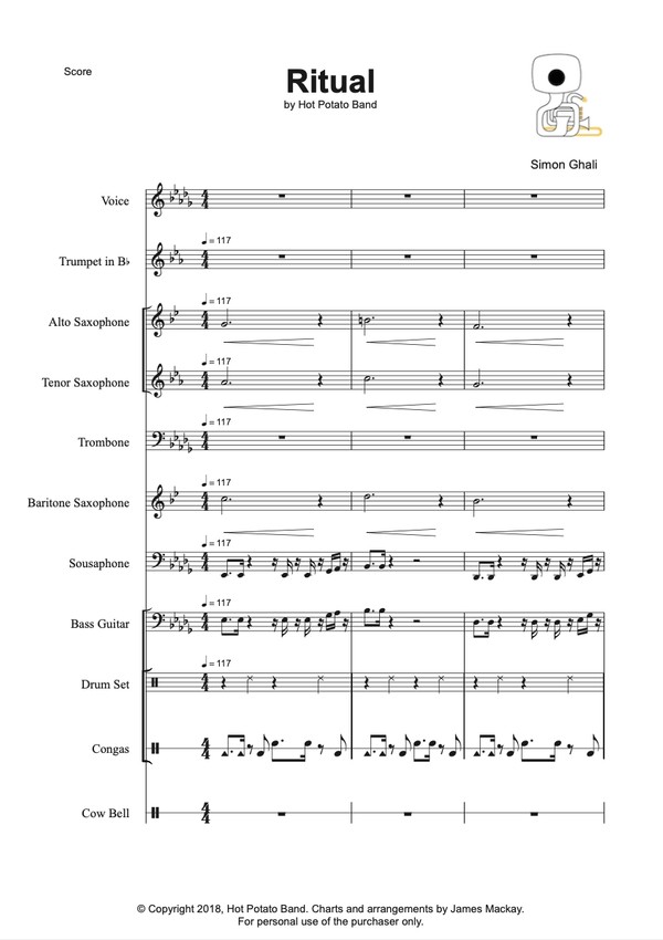 RITUAL - Sheet Music (11 pce)