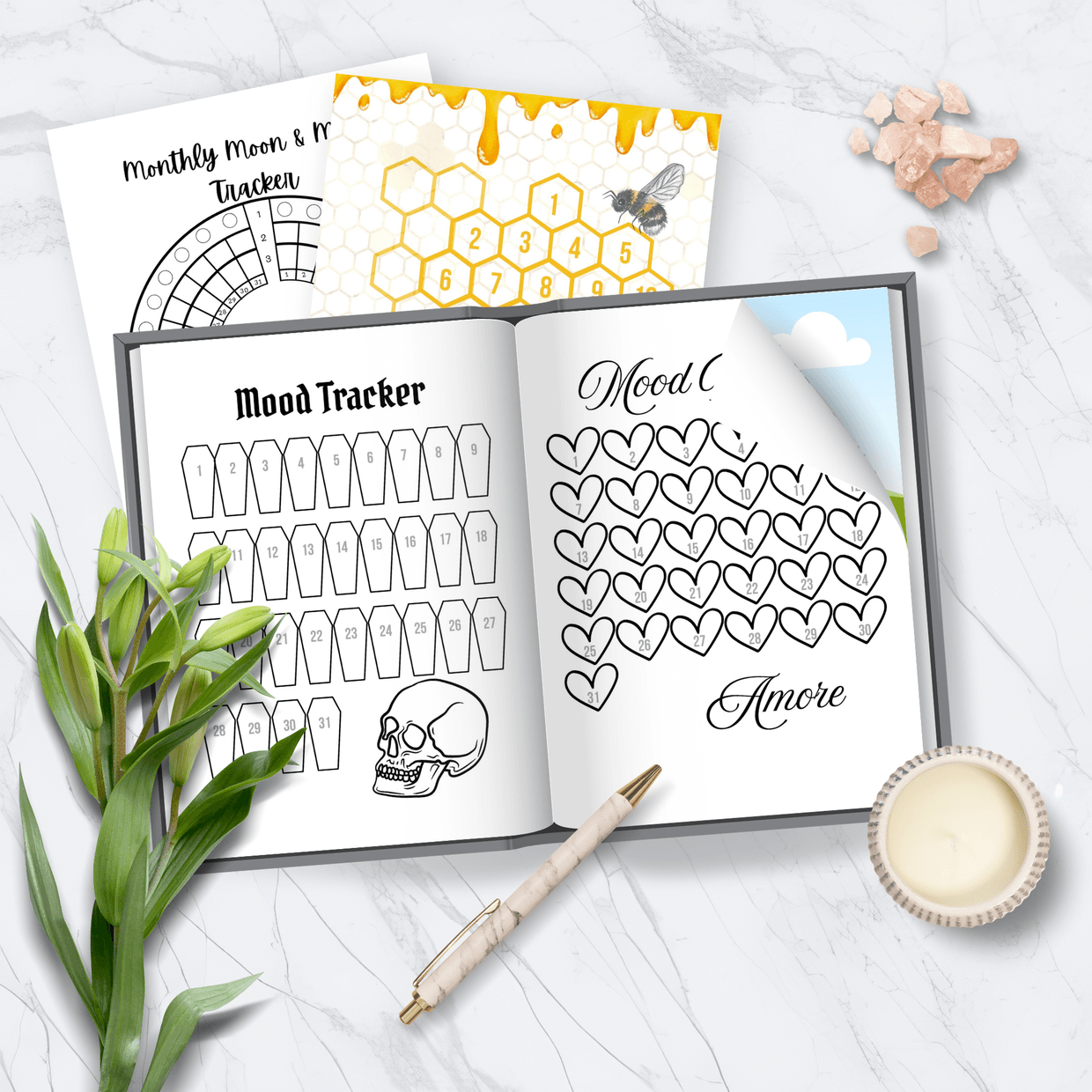 Mood Trackers Printable PDF – 15 Cute Designs
