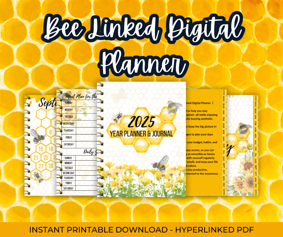 Busy Bee Digital Planner PDF with Trackers
