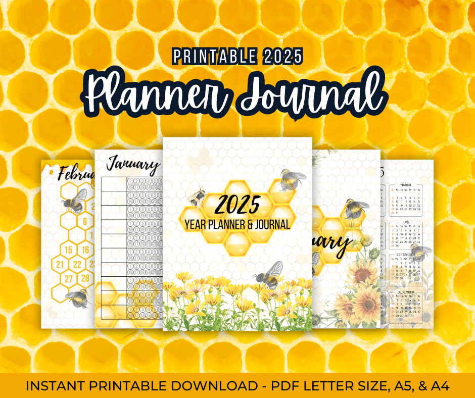 2025 Bee Planner | Printable PDF Journal & Planner