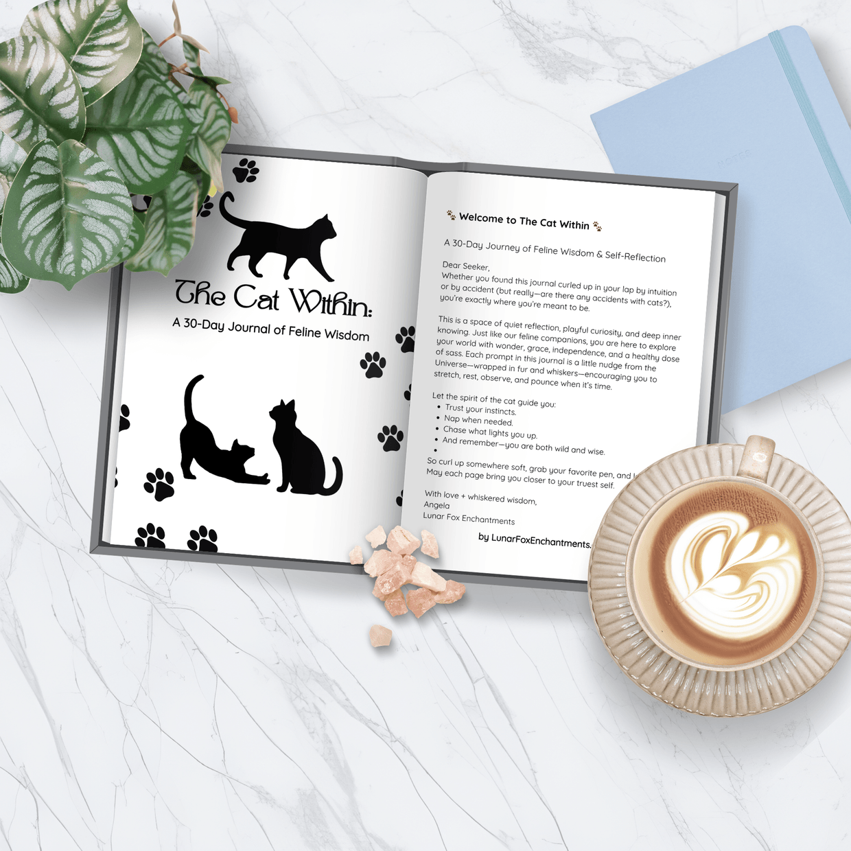 The Cat Within: 30-Day Printable Cat Journal PDF