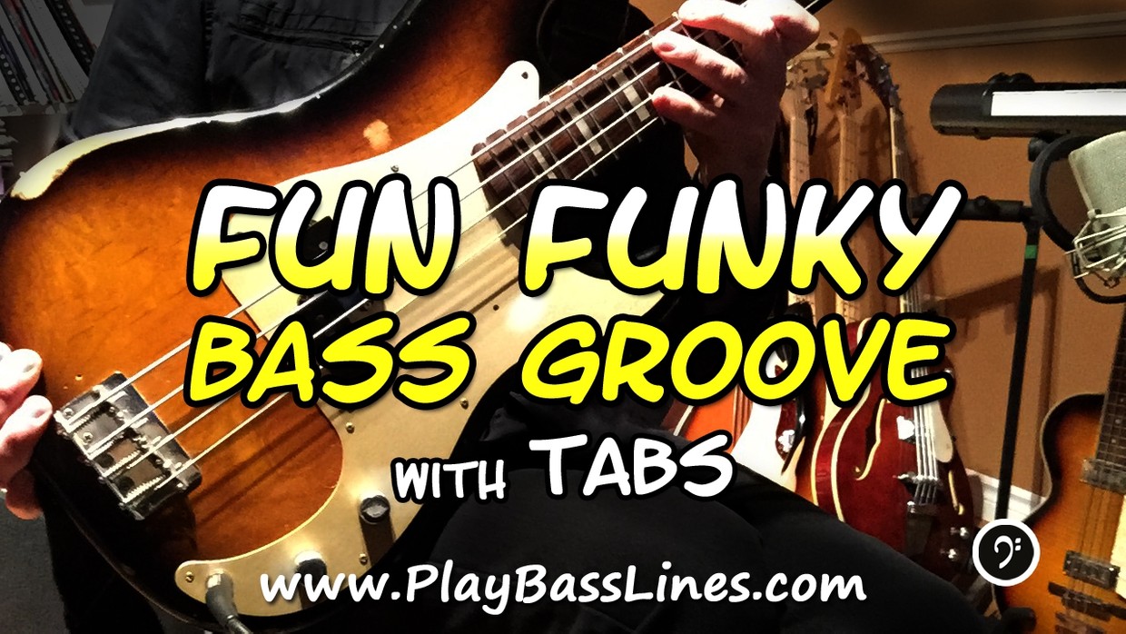 Fun Funky Bass Groove in G (Practice Material) Video, mp3, Guitar Pro ...