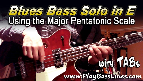 E Texas Blues Bass Solo (Practice Material) - Video, m