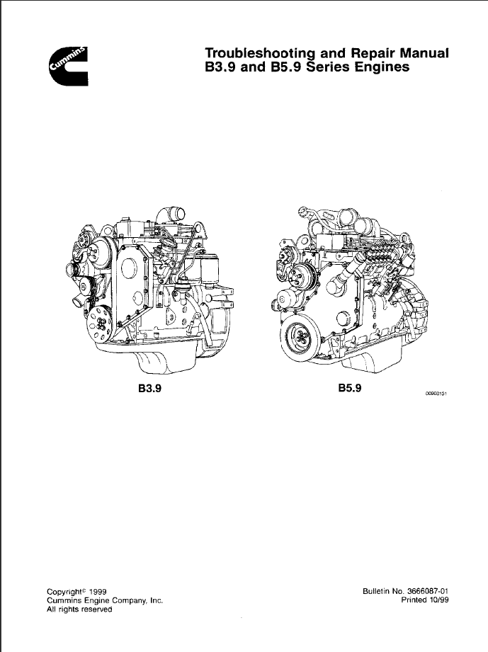 Cummins B3.9 and B5.9 Series Diesel Engine Troubleshooting and Repair ...