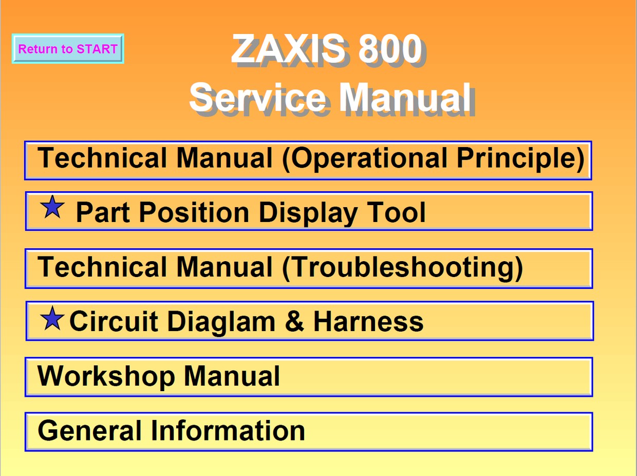 Hitachi ZAXIS 800 ZAXIS 850H Hydraulic Excavator Technical Manual ...
