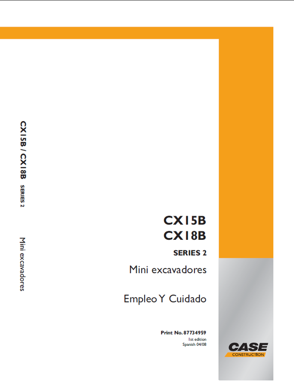 CASE Construction CX15B, CX18B Series 2 Mini excavador