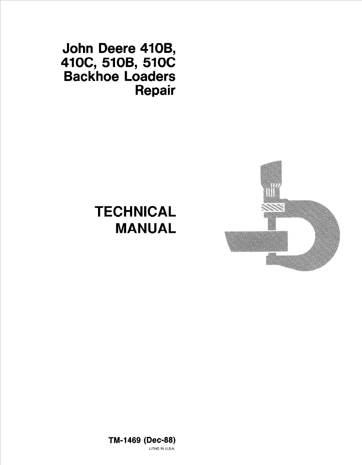 John Deere 410B, 410C, 510B, 510C Backhoe Loader Technical Manual ...