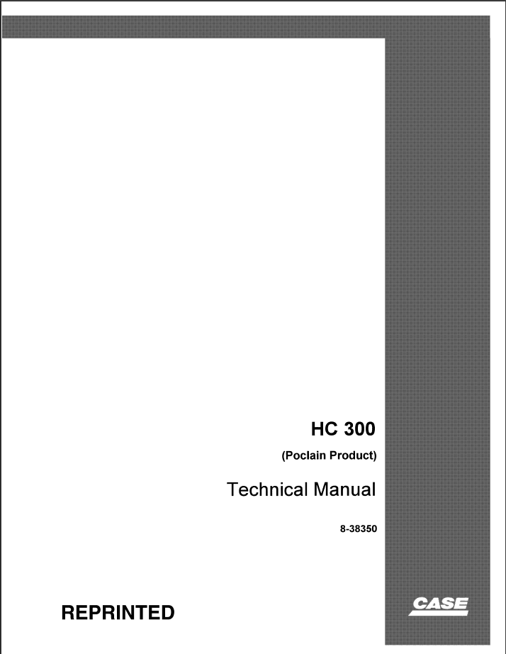 Poclain HC300, HC300L (Poclain Product) Crawler Excavator Technical ...