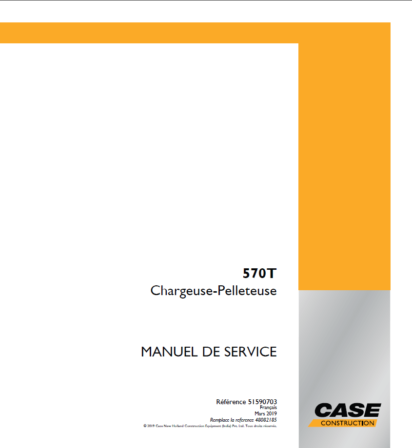 CASE Construction 570T AMEA, Europe Market Chargeuse-Pelleteuse MANUEL ...