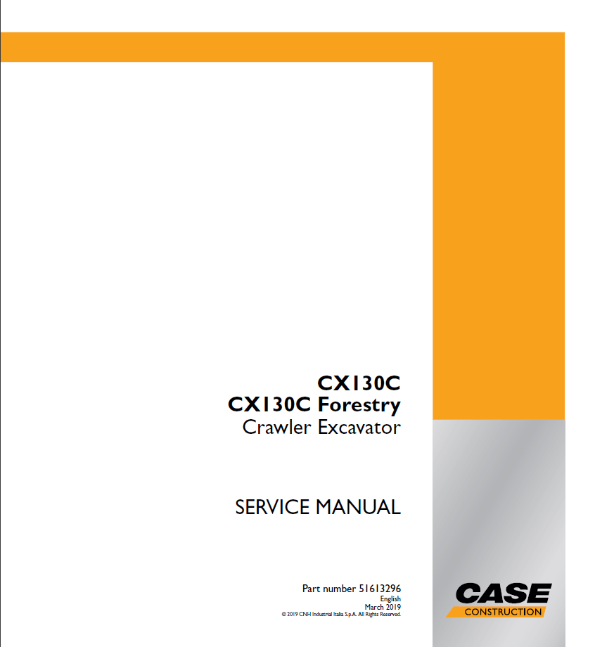 CASE Construction CX130C Excavator, CX130C Forestry SEA market Service ...