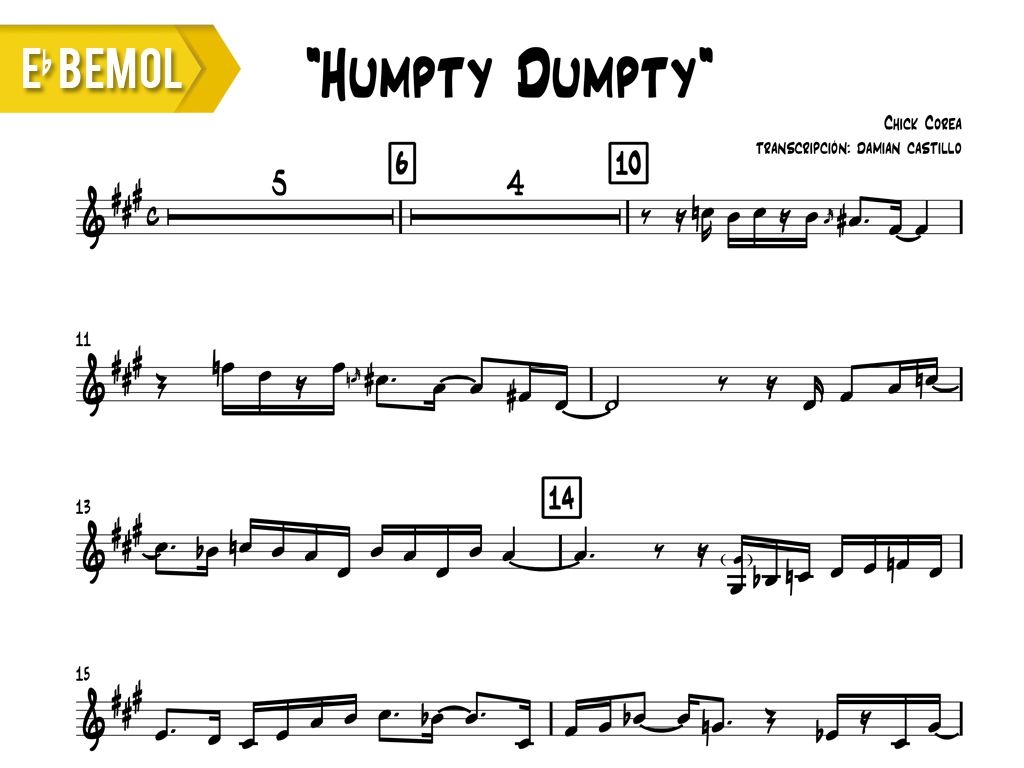 Chick Corea - "Humpty Dumpty" - Eb