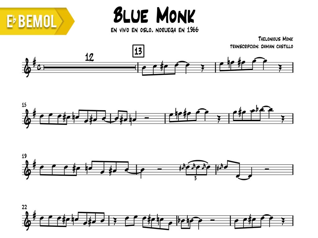 Charlie Rouse - "Blue Monk" - Eb