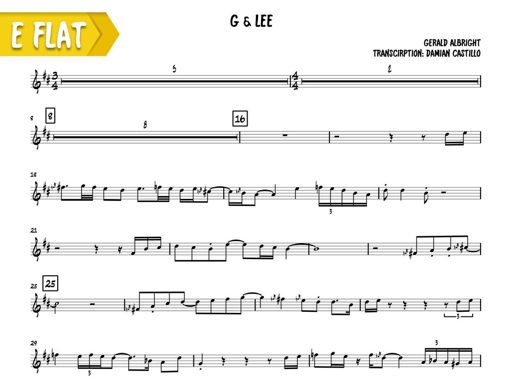 G & Lee (Live) | Gerald Albright (Eb)