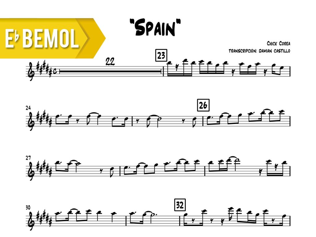 Chick Corea - "Spain" - Eb