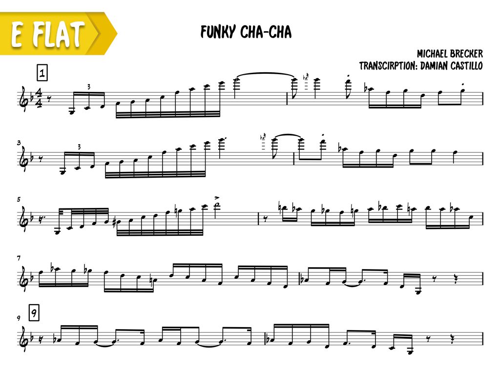 Funky Cha-Cha | Michael Brecker (Eb)
