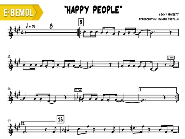 Kenny Garrett - "Happy People" - Eb