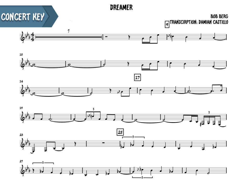 Dreamer | Bob Berg (Concert Key)