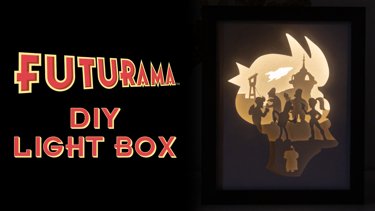 Futurama DIY LightBox Templates (PDF+SVG) + How to Make It Video Tutorial
