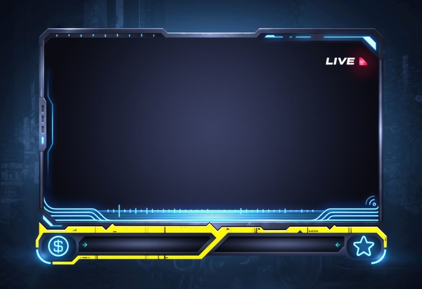 CYBER Animated Stream Overlay - Yellow Version