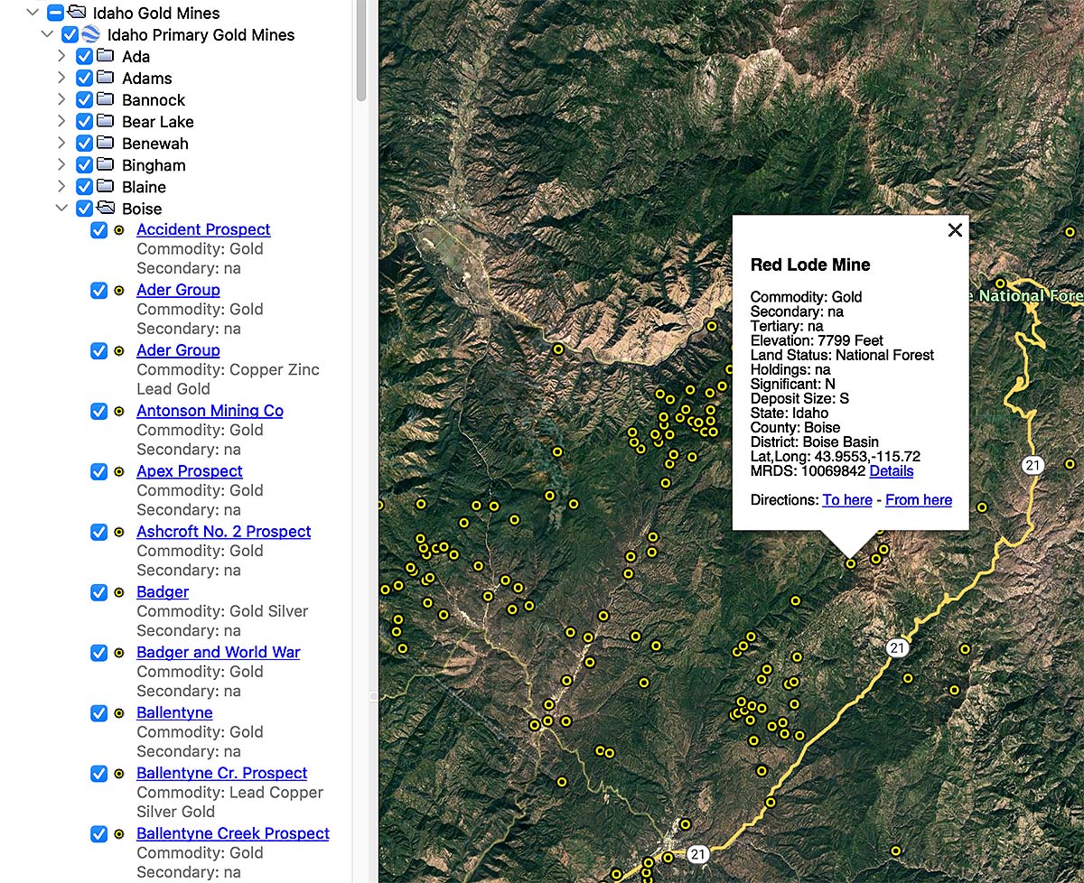 Gold Maps for Google Earth Pro