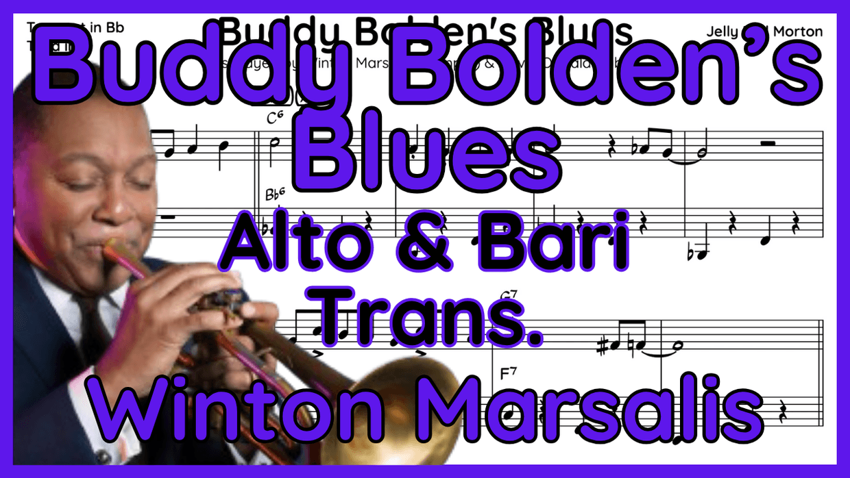 Buddy Bolden Blues - Winton Marsalis - Alto Sax Version in Eb (+Tuba ...