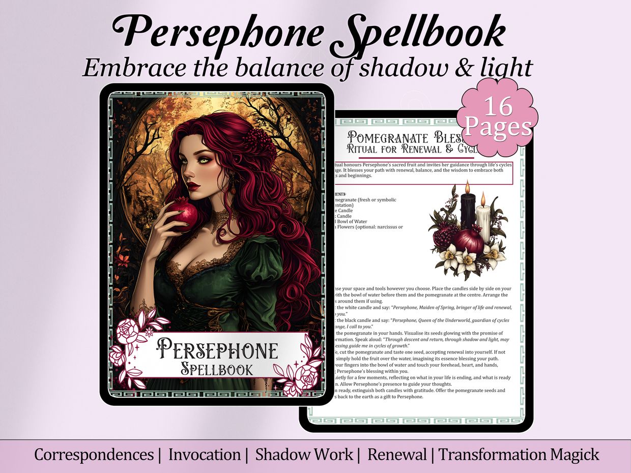 Persephone Spellbook | Shadow Work, Correspondences, Spells, Rituals ...