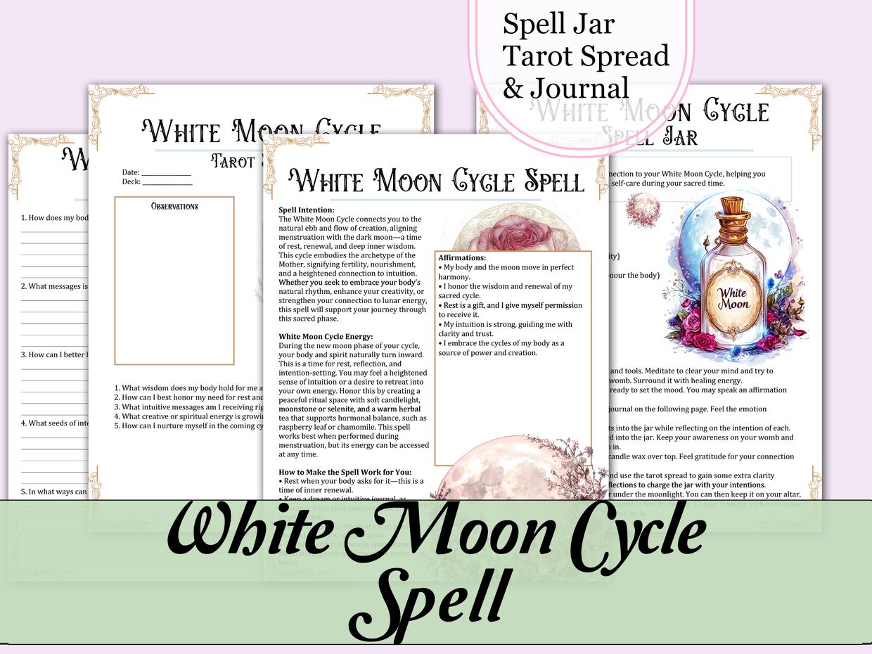 White Moon Cycle Spell Kit