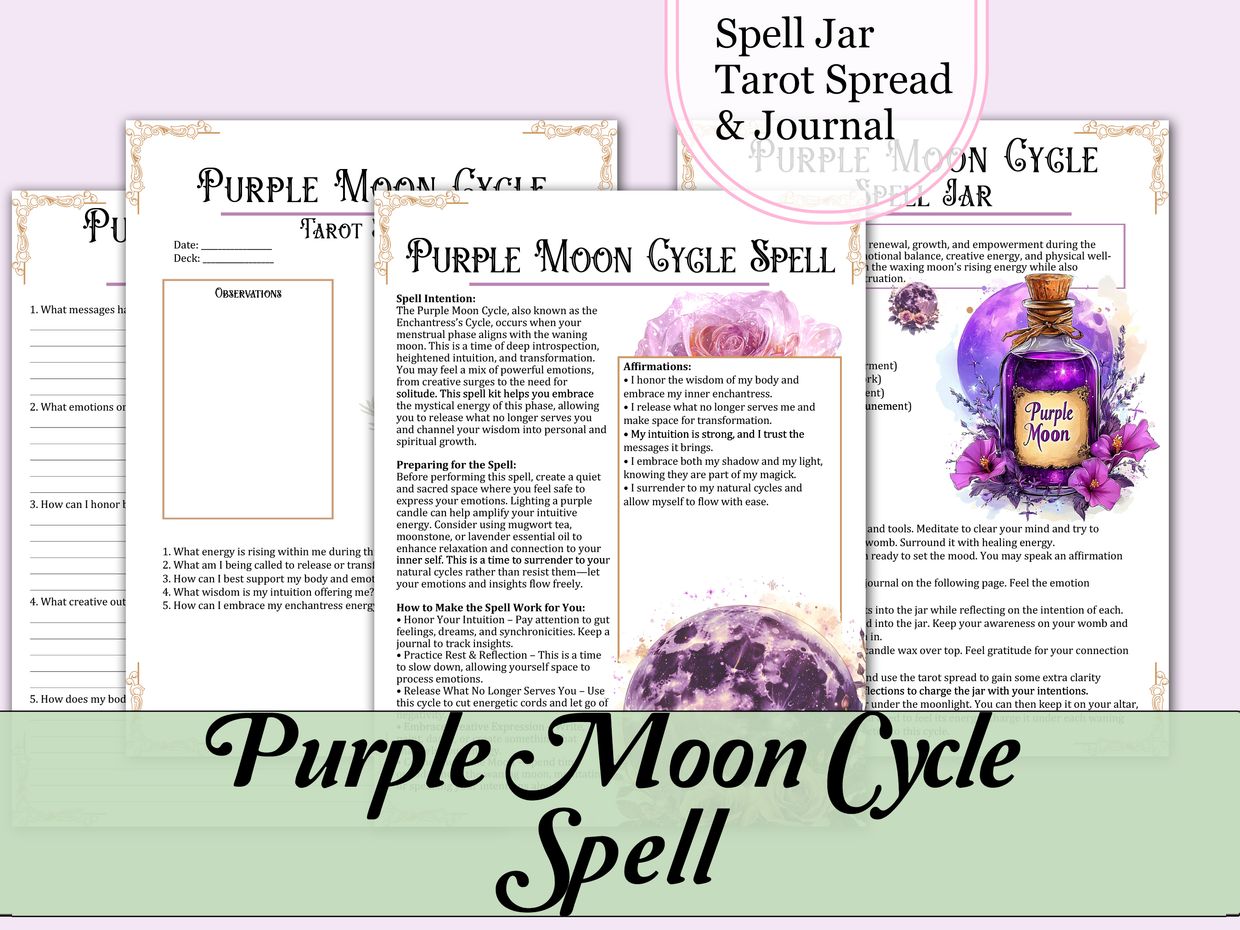 Purple Moon Cycle Spell Kit