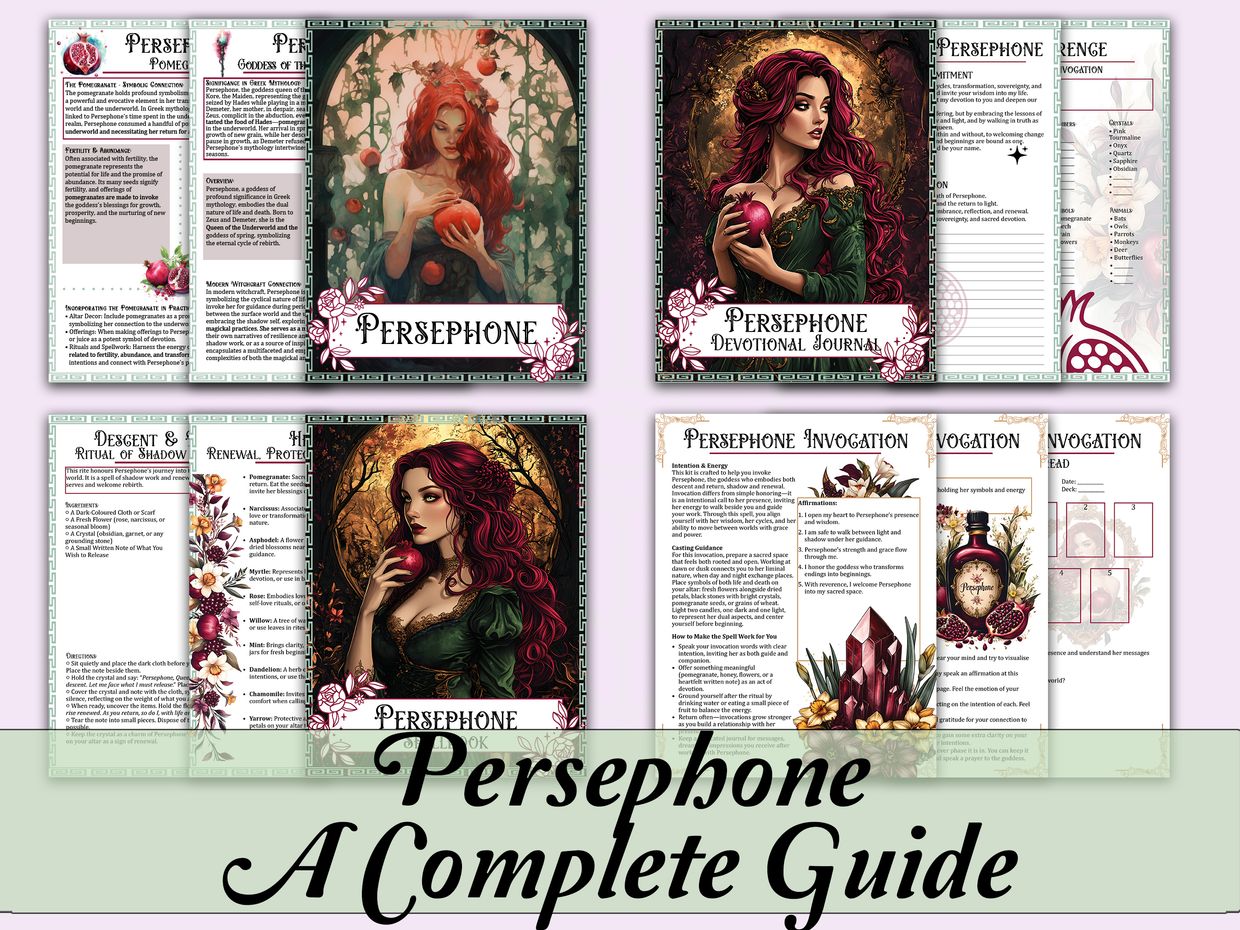 Complete Persephone Grimoire Collection | Book of Shadows, Tarot ...
