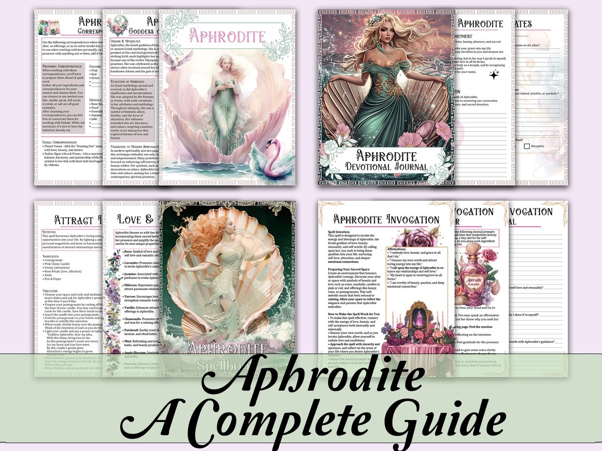 Complete Aphrodite Book of Shadows Bundle | Spells, Rituals, Glamour ...