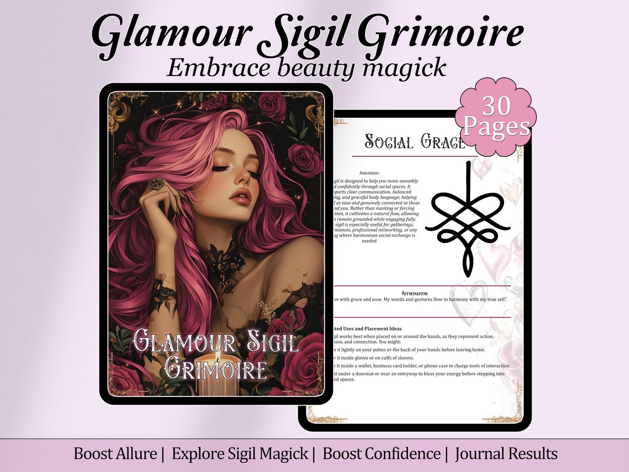 Glamour Sigil Grimoire | Sigil Glamour Magick | Confidence, Allure ...