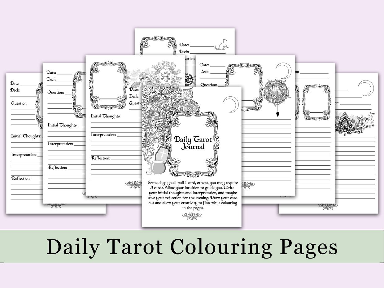 Daily Tarot Journal & Colouring Pages
