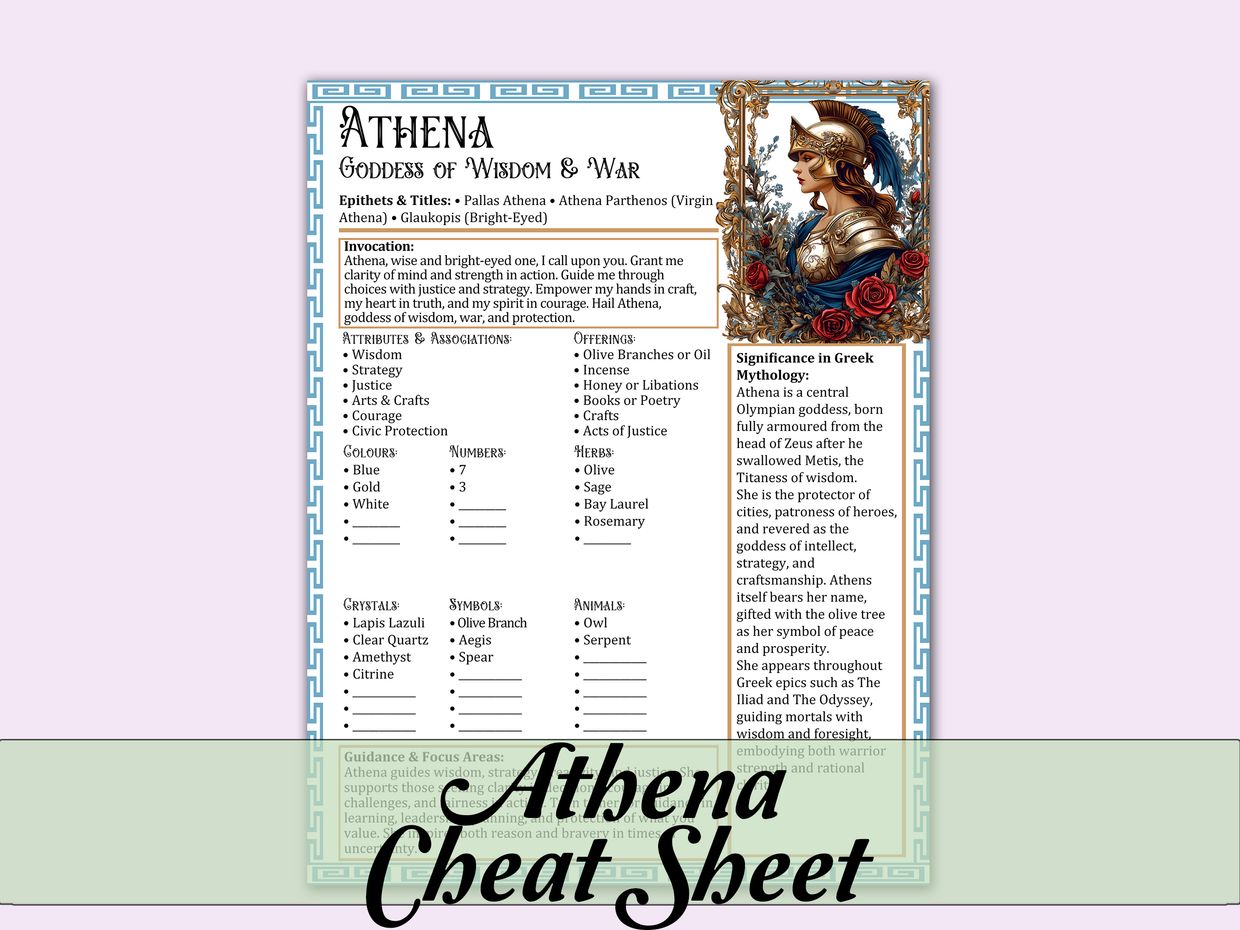 Athena Cheat Sheet