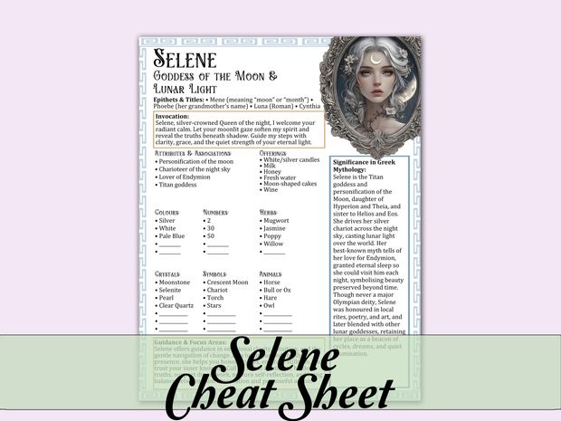 Deity Cheat Sheets