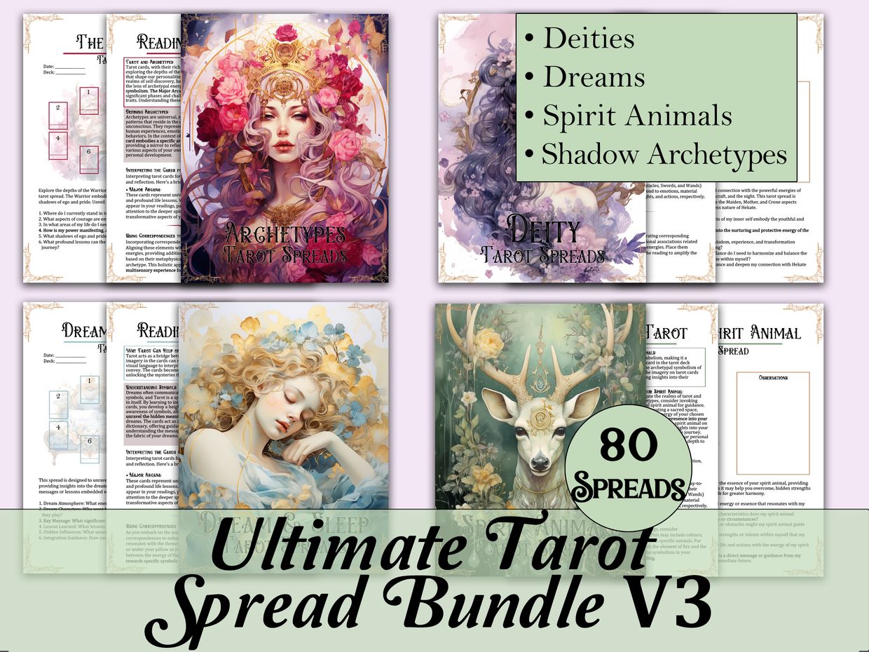 Ultimate Tarot Spread Bundle Vol. 3 + Journal & Guide