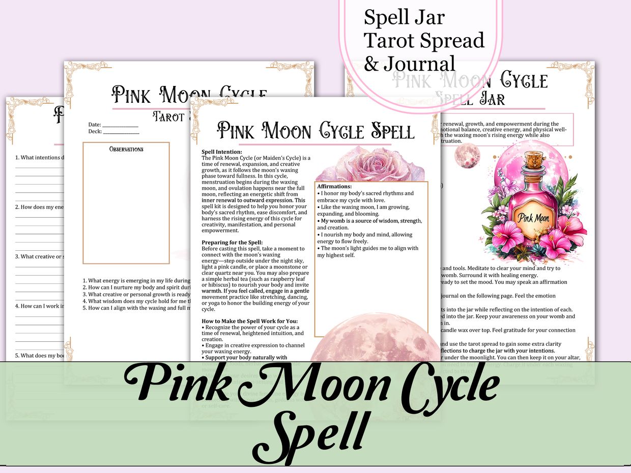 Pink Moon Cycle Spell Kit