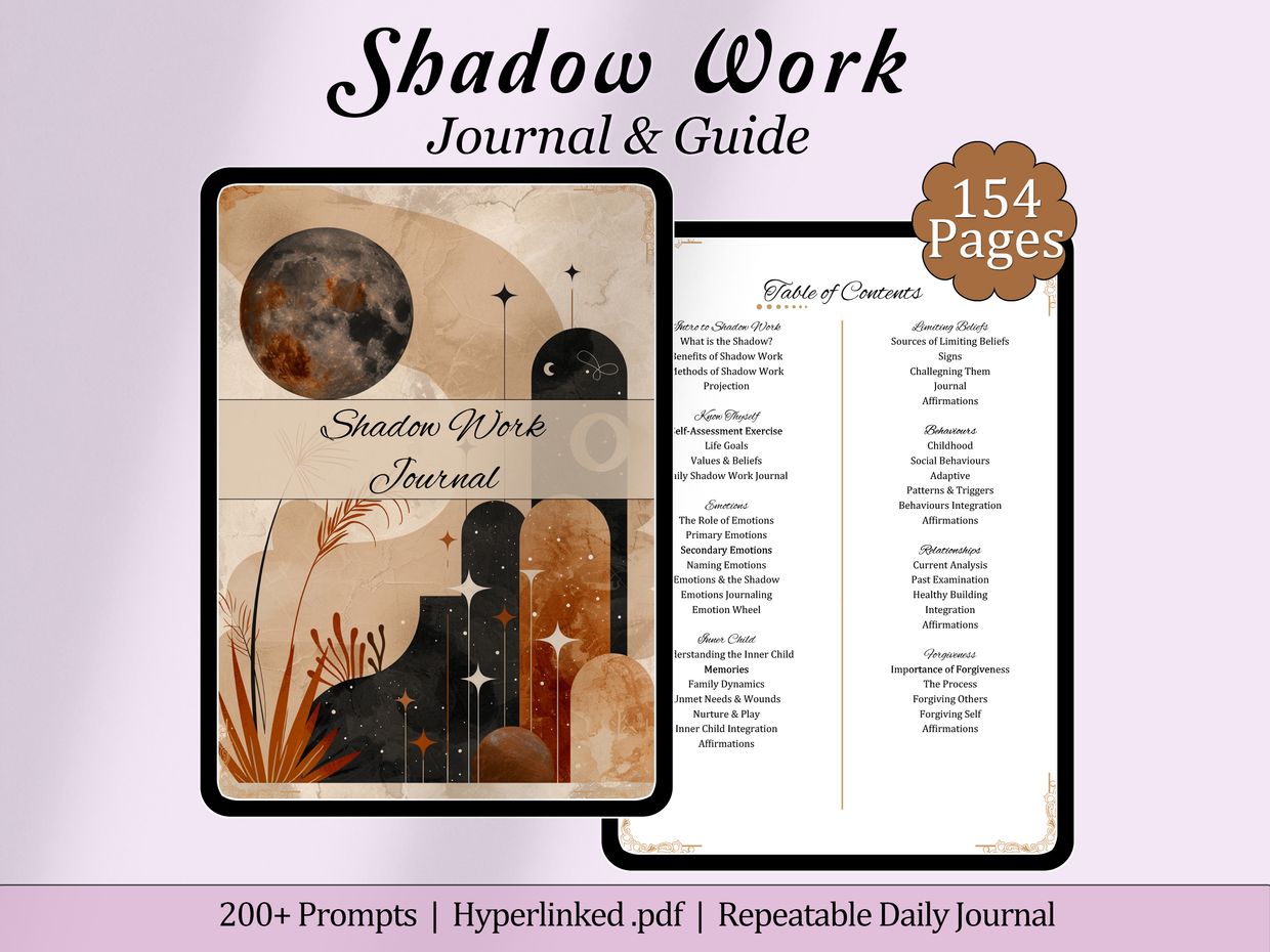 Shadow Work Journal & Guide | Complete Guided Shadow Work Workbook