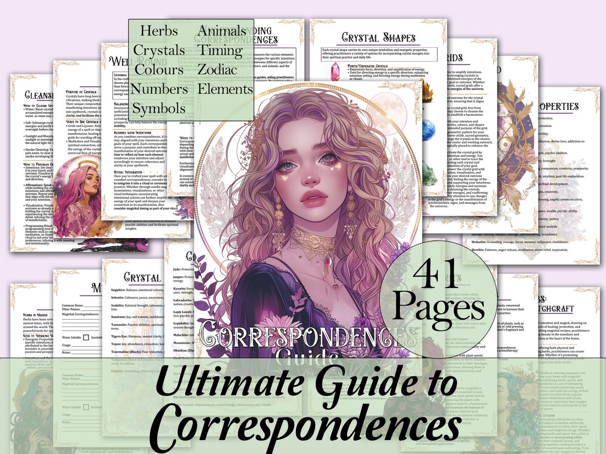 Witchcraft Correspondence Guide + Cheat Sheets