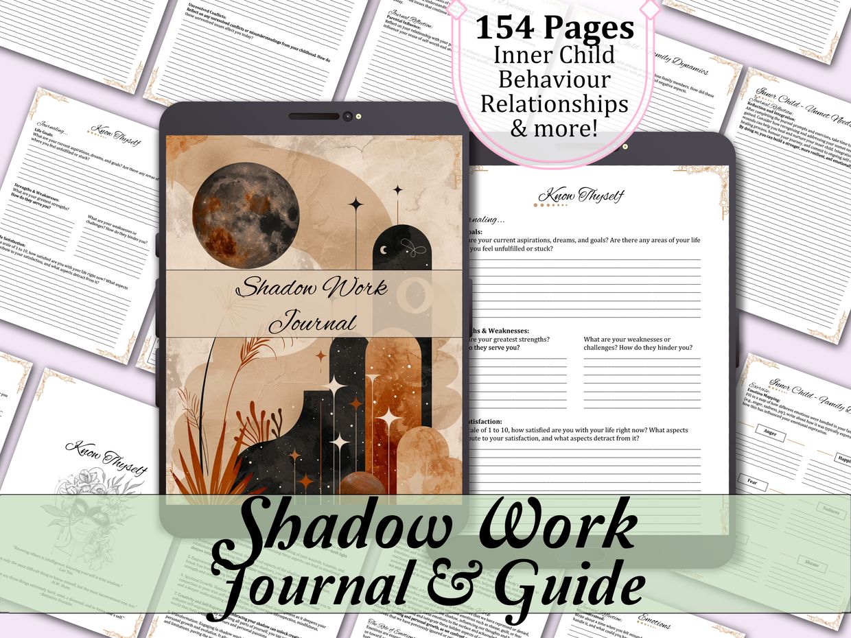 Shadow Work Journal & Guide | Complete Guided Shadow Work Workbook