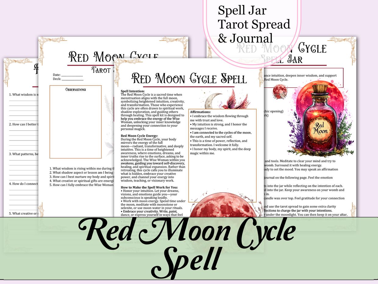 Red Moon Cycle Spell Kit