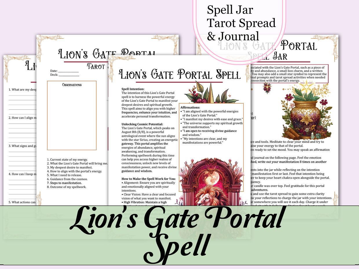 Lion's Gate Portal Spell Kit