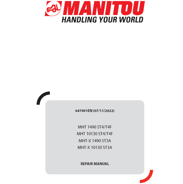 Manitou MHT1490 129M ST4 S1 repair manual