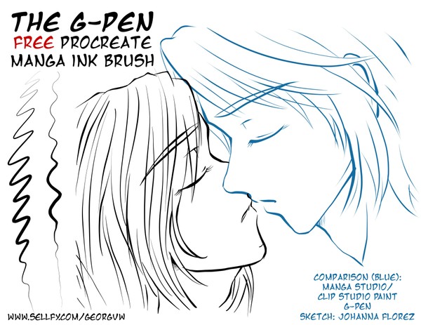 FREE Manga Ink Brush: G-PEN for Procreate