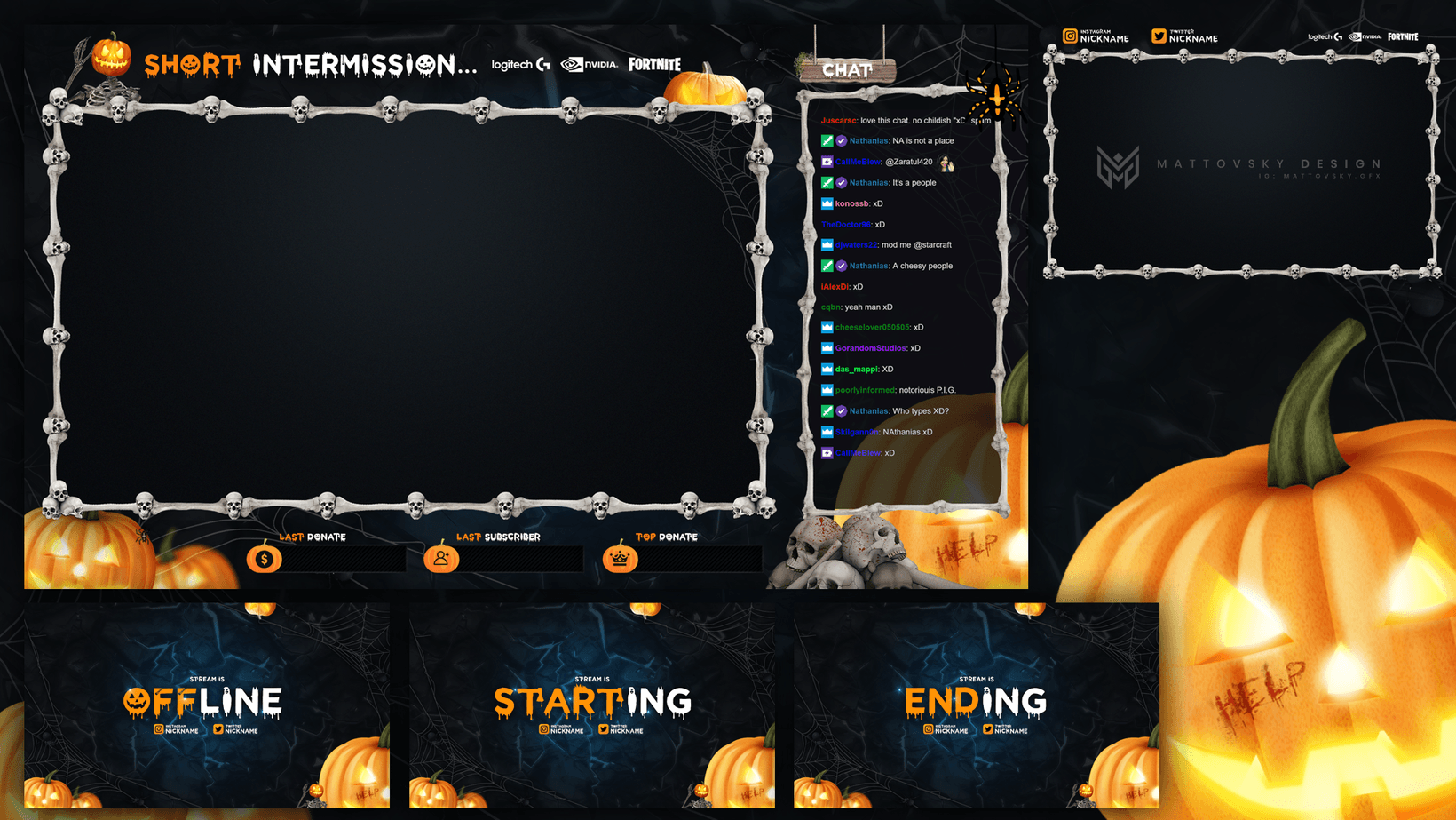 FLAME STREAM OVERLAY TEMPLATE | PSD PACK